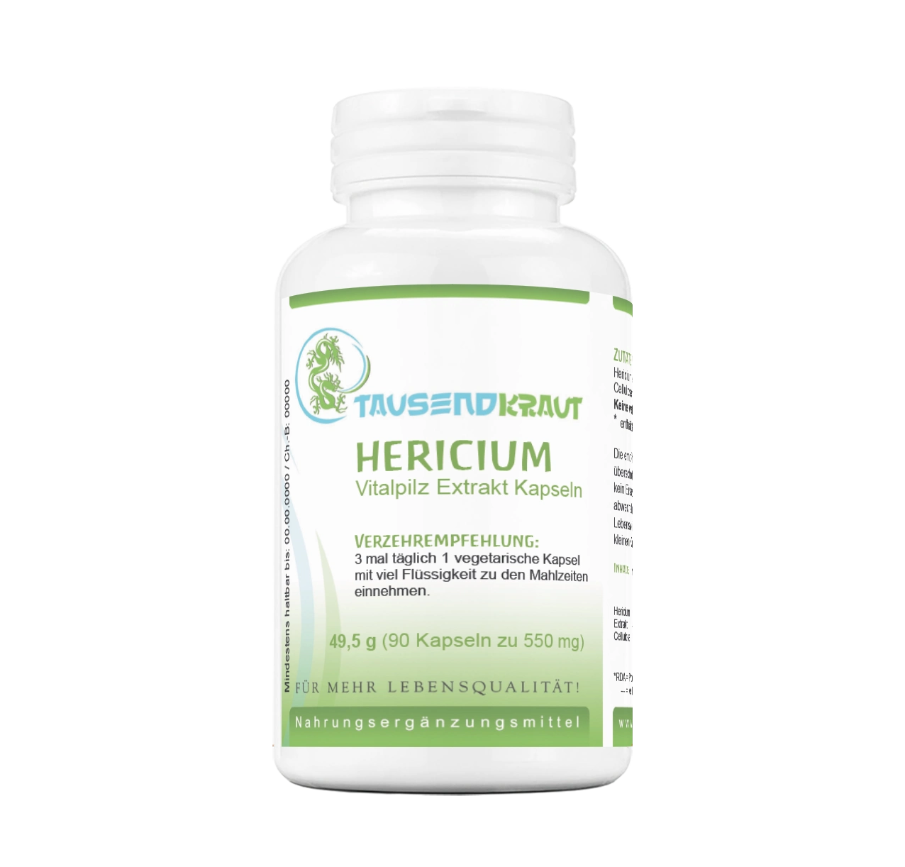 Hericium Extrakt Kapseln - Premium Lion's Mane